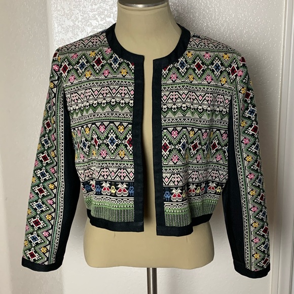 Vintage | Jackets & Coats | Vintage Moroccan Embroidered Boho Bolero ...